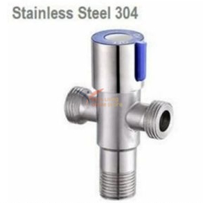 Jual Stop Kran cabang dua T Stainless SUS 304 Keran cabang Kloset/shower - Silver | Shopee Indonesia