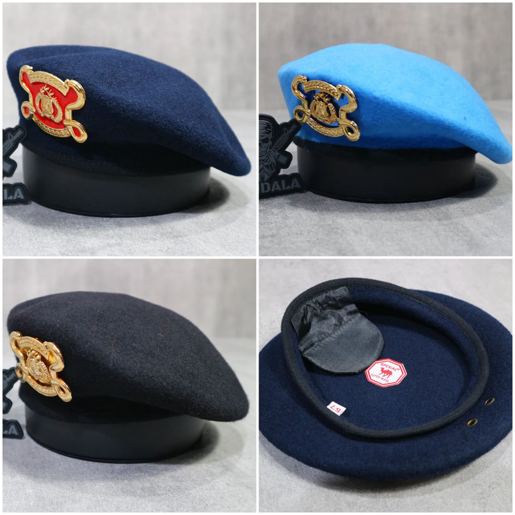 Jual Baret Polri / Baret sabhara / Baret Brimob / Baret provost camel ...