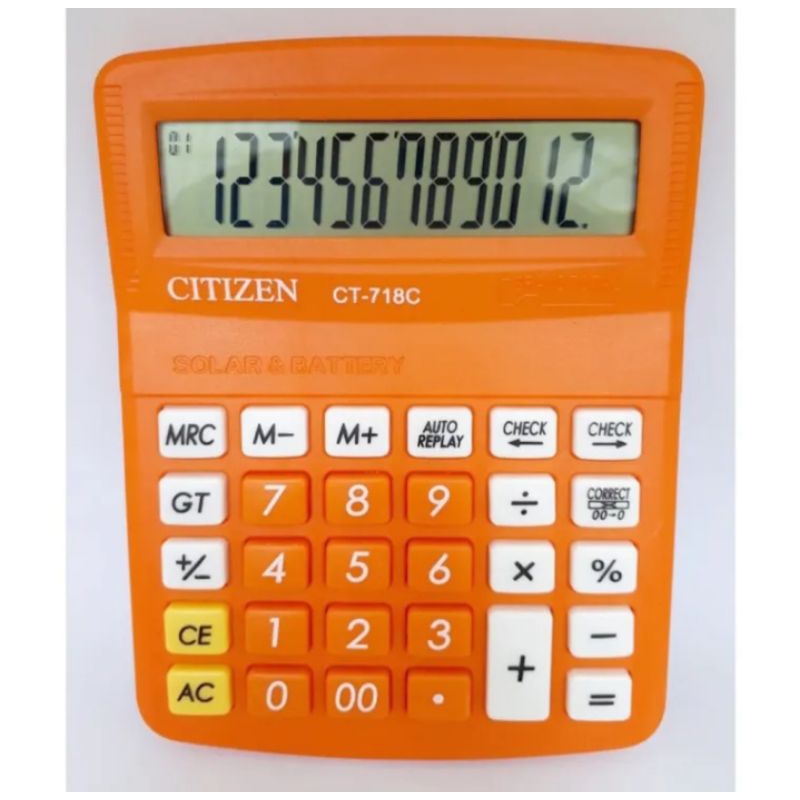 Jual Kalkulator Citizen CT-718C Electronik Kalkulator 12 Digit | Shopee ...