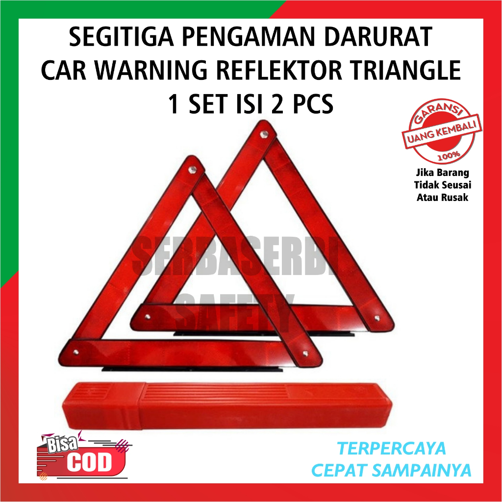 Jual Triangle Reflector Segitiga Pengaman Safety Triangle Warning Sign ...