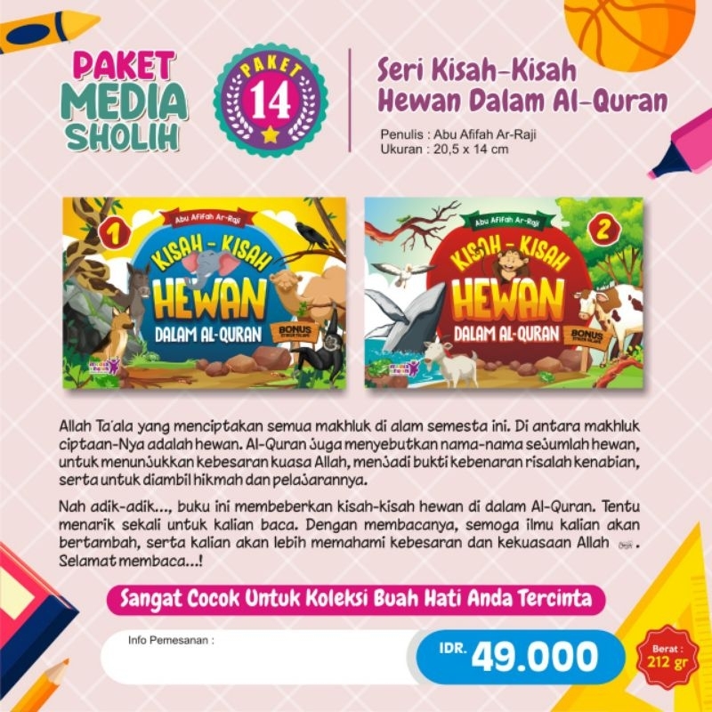 Jual Seri Kisah-kisah Hewan dalam Al-Quran (2 Jilid) | Shopee Indonesia