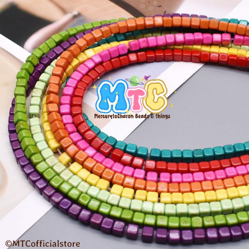 Jual 10 gram Manik Kubus Kotak 5mm Mote DIY Meronce Square Acrylic ...