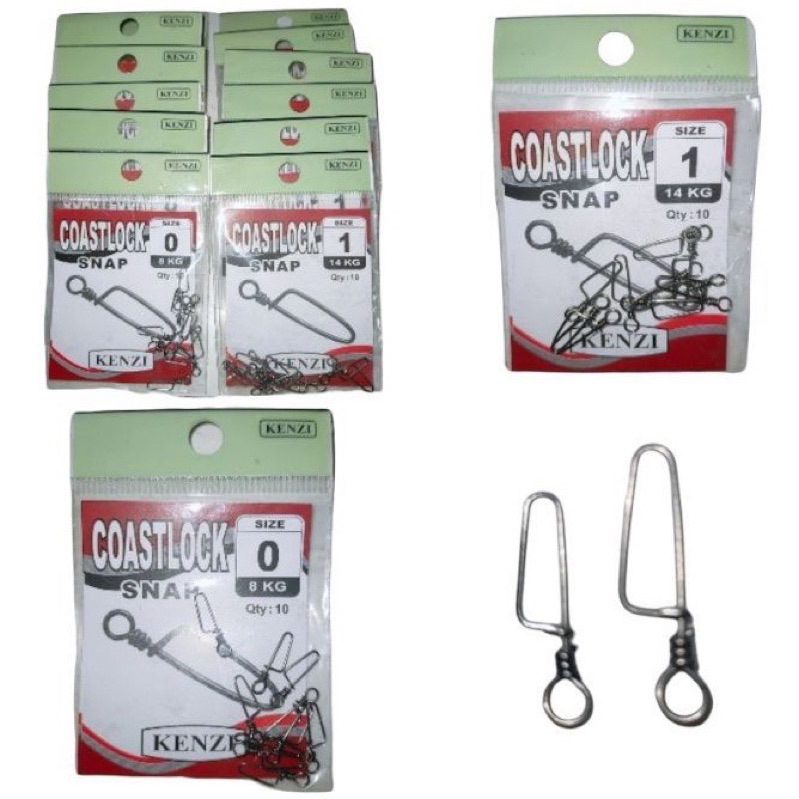 Jual Coastlock Snap Kenzi Peniti Pancing no.0,1,2,3&4 Tebal | Shopee ...
