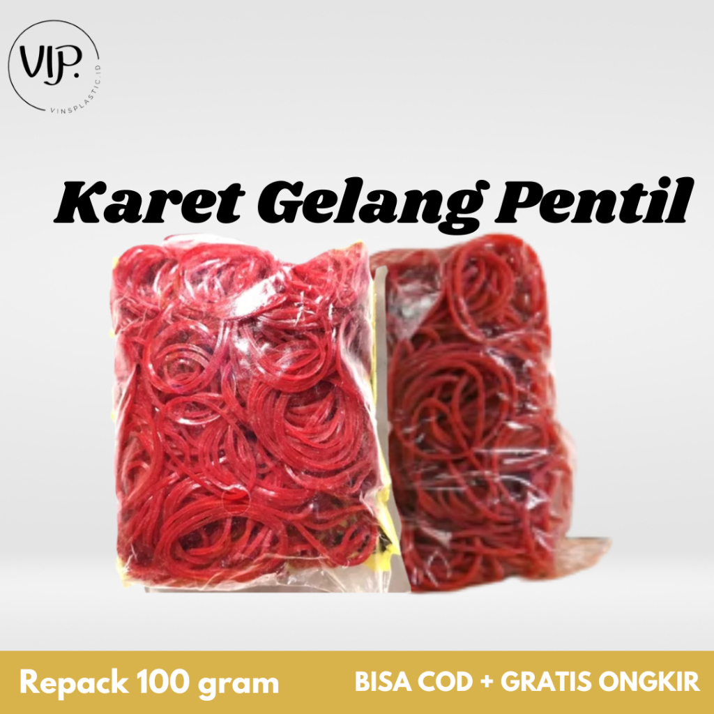Jual Karet Gelang Pentil / Karet Gelang / Rubber Band (Repack Isi 100gr ...