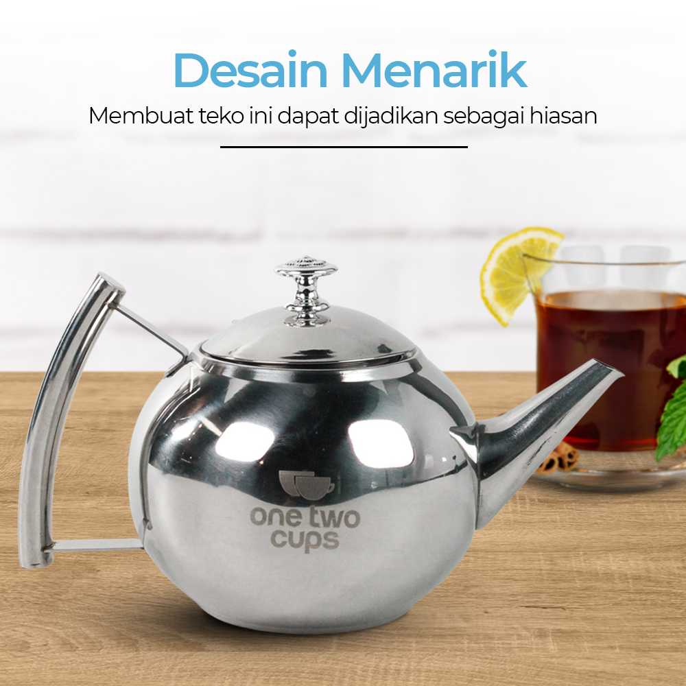Jual ST-019 TEKO KOPI TEH STAINLESS BULAT 1 LITER WITH FILTER / TEKO ...