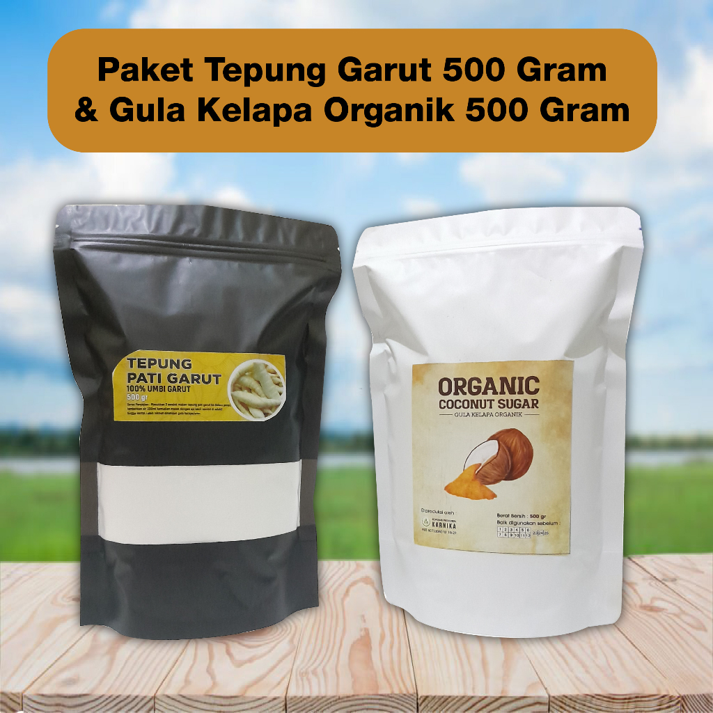 Jual Paket Tepung Umbi Garut Pati Irut Asli 500 gr & Gula Kelapa ...