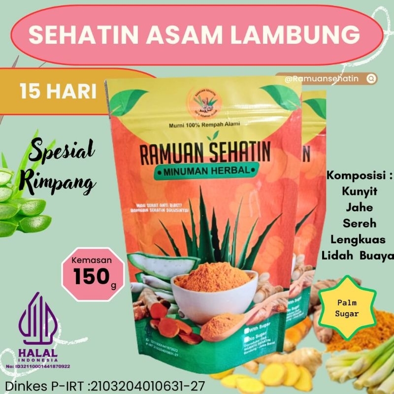 Jual RAMUAN SEHATIN ASAM LAMBUNG 180 PS RIMPANG JSR | Shopee Indonesia