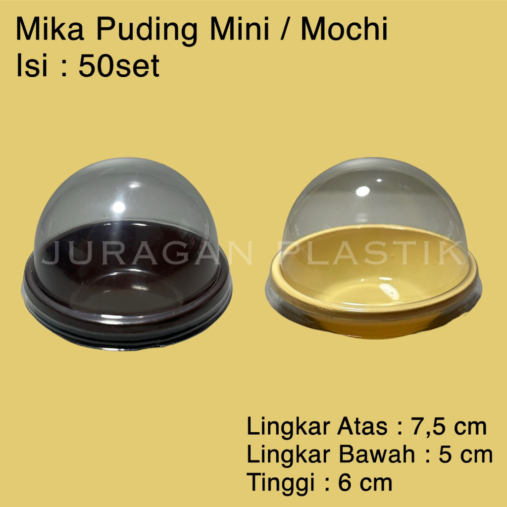 Jual (50pcs) Mika Puding Mini Bulat / Mika Cupcake / Egg Yolk Puff Mochi | Shopee Indonesia