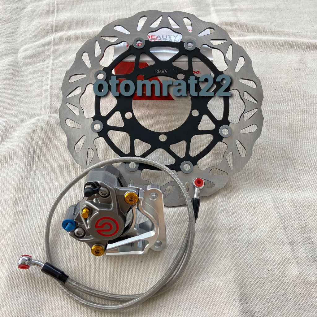 Jual 1PAKET PIRINGAN DISC CAKRAM VIXION DIAMETER 300MM + KALIPER 2PISTON + BREKET VIXION ...