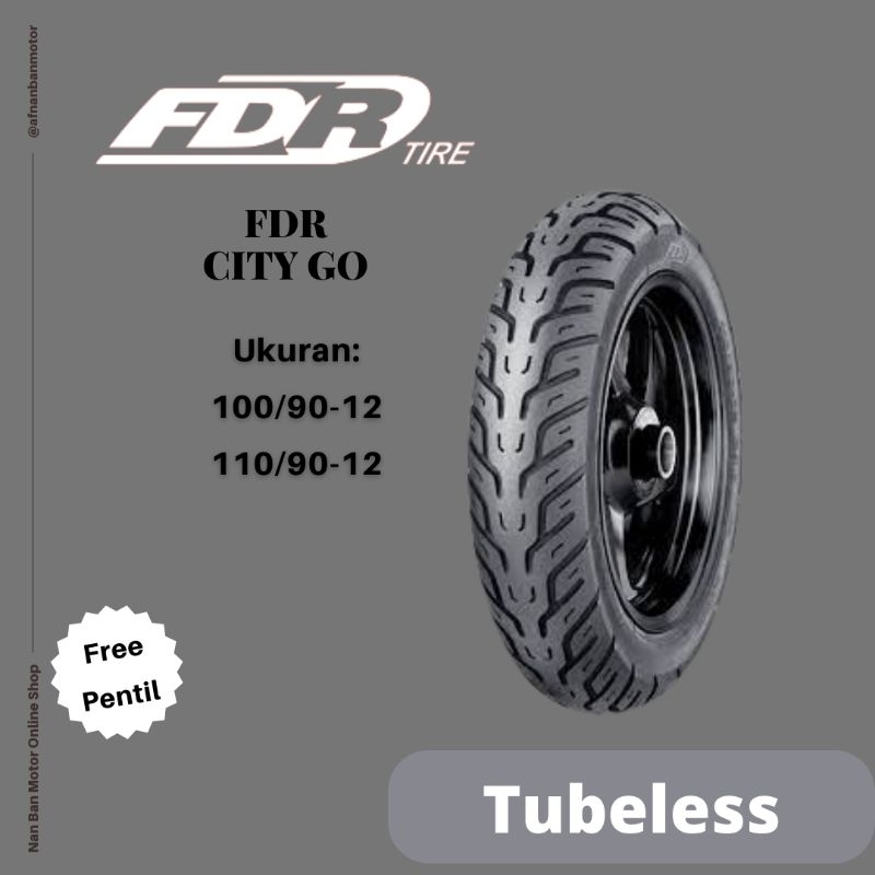 Jual BAN MOTOR FDR CITY GO UKURAN 100/90-12 & 110/90-12 UNTUK MOTOR ...
