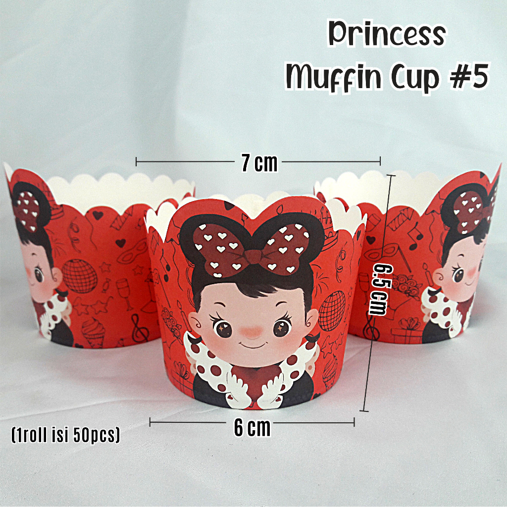 Jual Princess Muffin Cup 5 | Muffin Cup Cake | Cup Motif Princess 5 ...