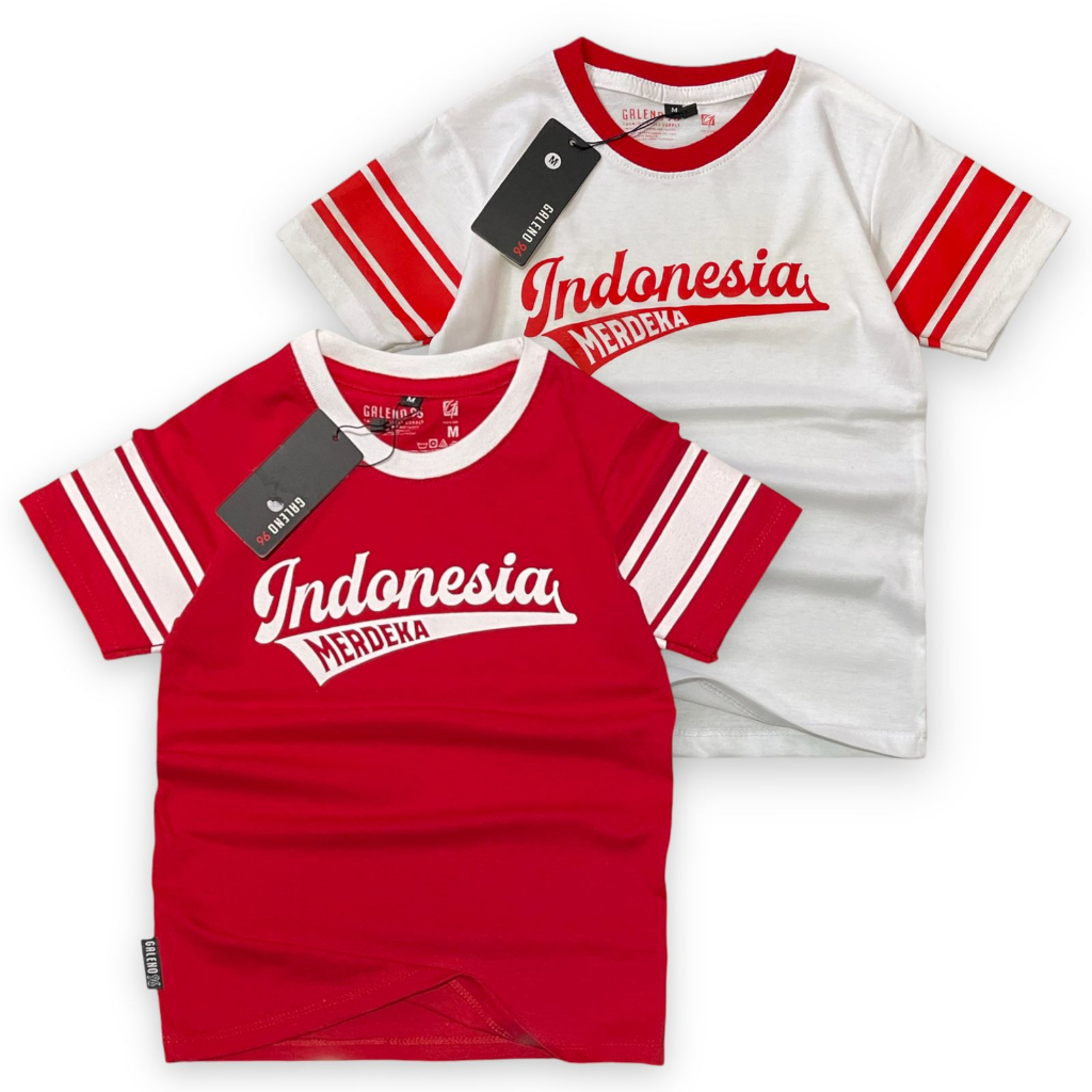 Jual KAOS DISTRO ANAK LENGAN PENDEK MERAH PUTIH EDISI KEMERDEKAAN USIA 1-12 TAHUN | Shopee Indonesia