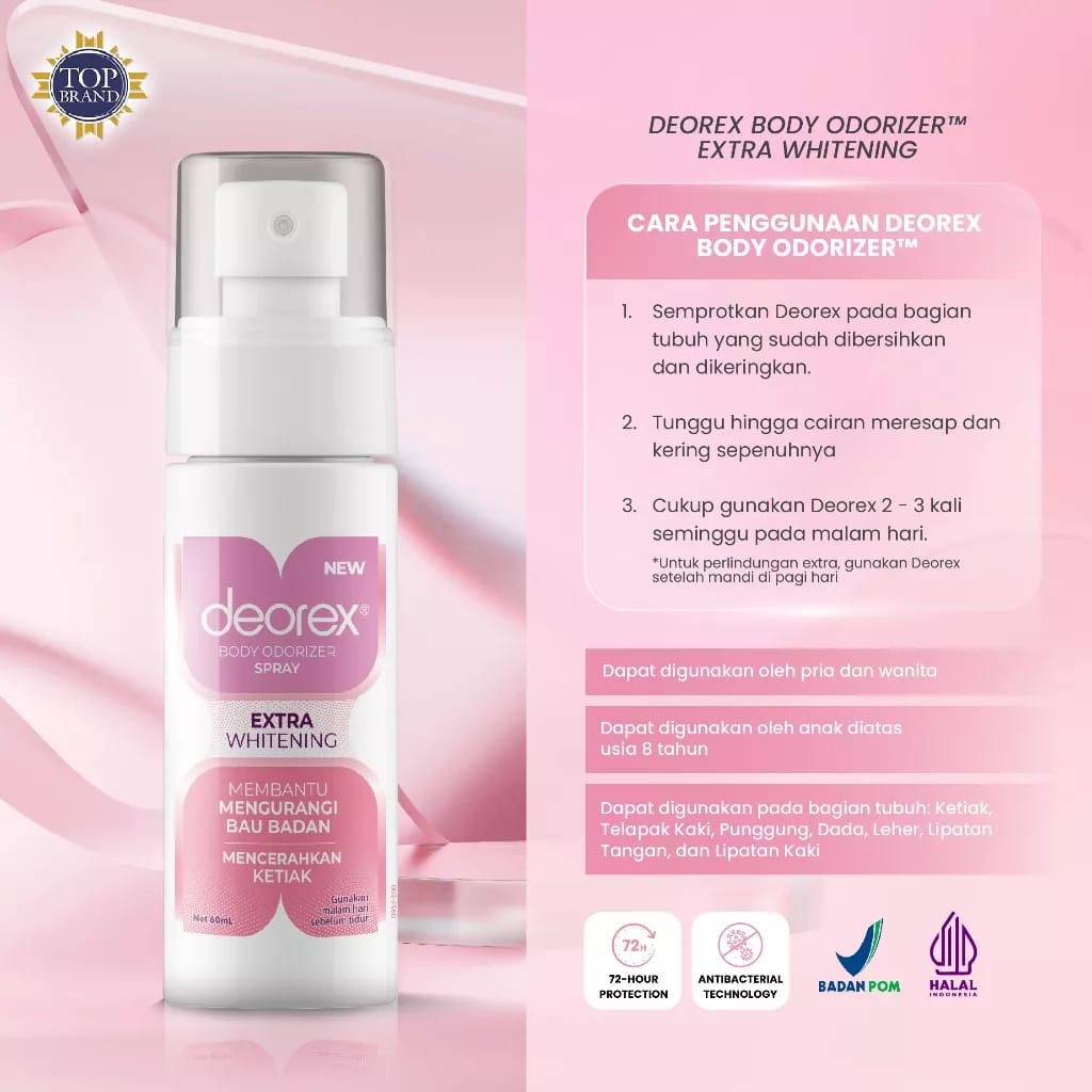 Jual DEOREX Body Odorizer Spray 60 Ml / Deodorant - Penghilang Bau ...