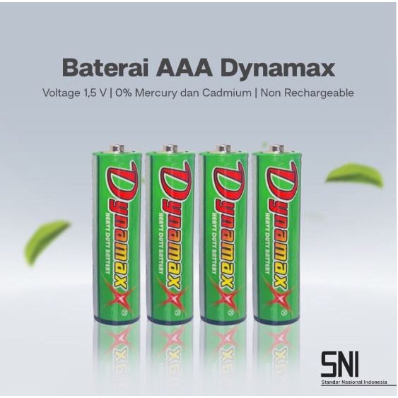 Jual Baterai Kecil AAA / A3 DYNAMAX Isi 4 pc Batre Remote Batu Batere ...