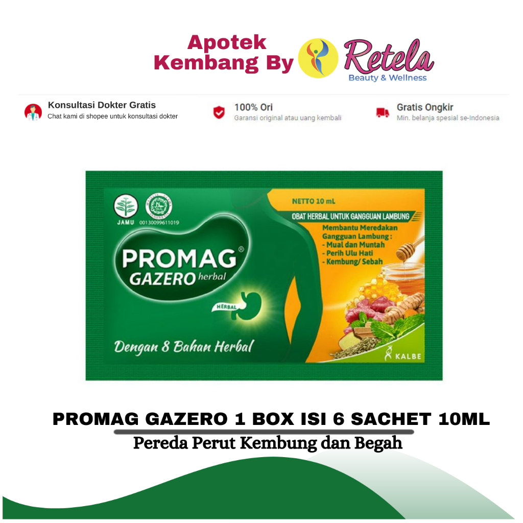 Jual Promag Gazero 1 Box Isi 6 Sachet 10ML | Shopee Indonesia