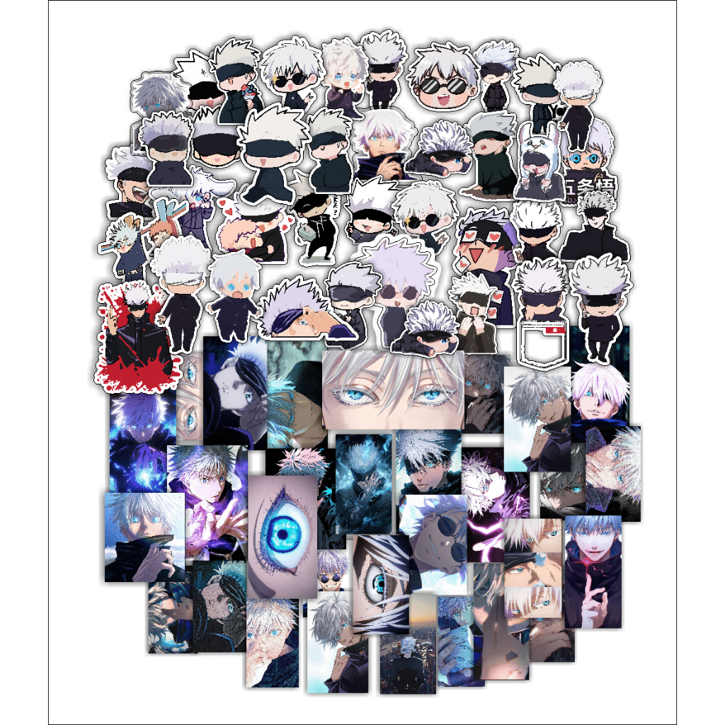 Jual Stiker Gojo Satoru Jujutsu Kaisen 60 pcs anti air sudah cutting ...