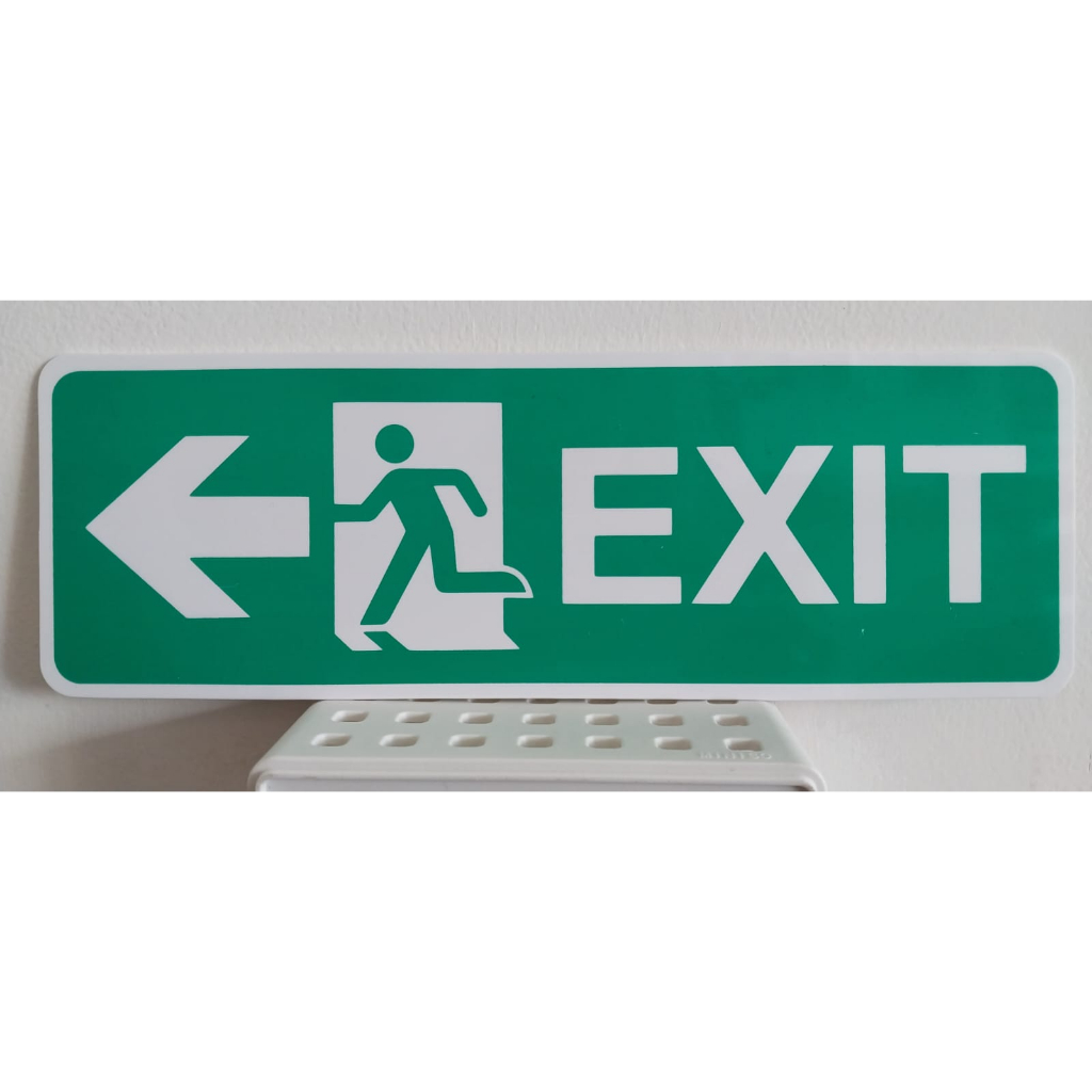 Jual Sign Rambu PVC / Akrilik EXIT Arah Kiri 10x30 | Shopee Indonesia