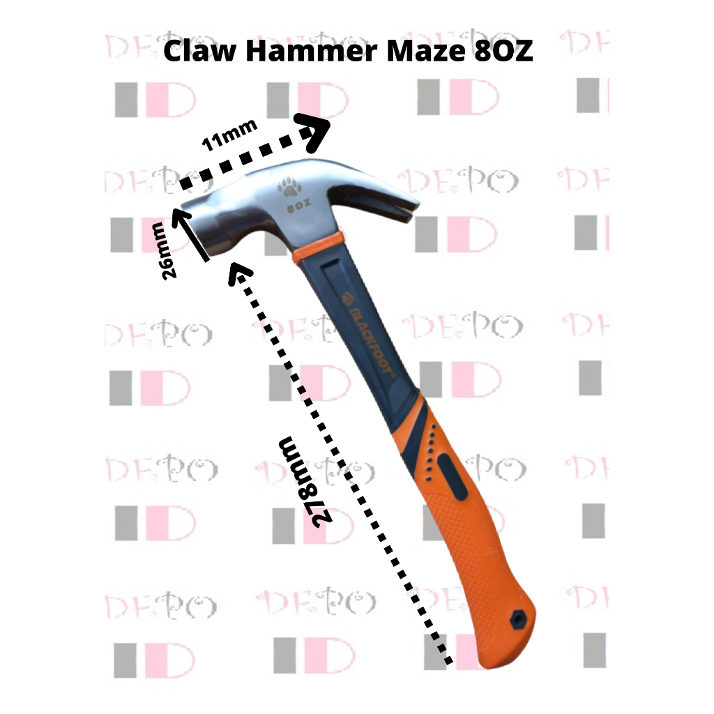 Jual BLACKFOOT - PALU BESI 80Z ( CLAW HAMMER MAZE ) | Shopee Indonesia