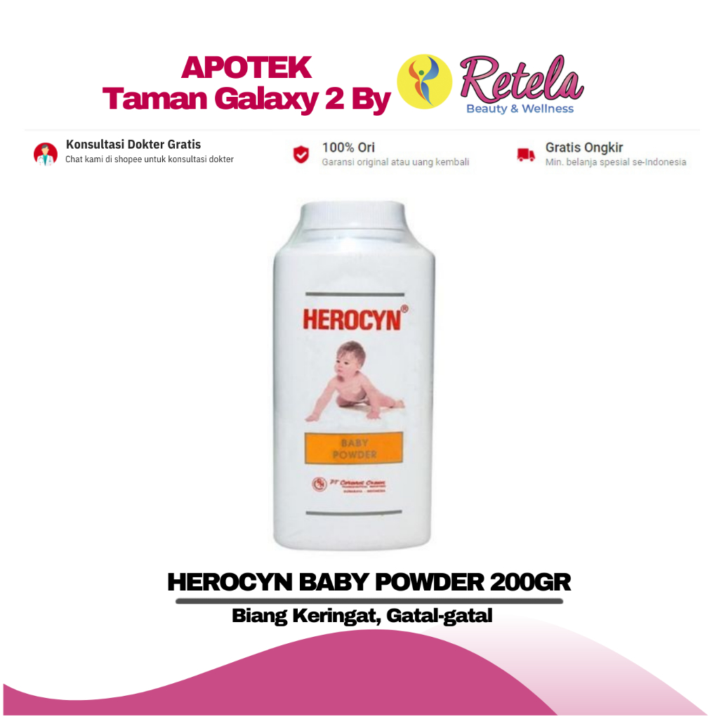 Jual HEROCYN BABY POWDER 200GR | Shopee Indonesia