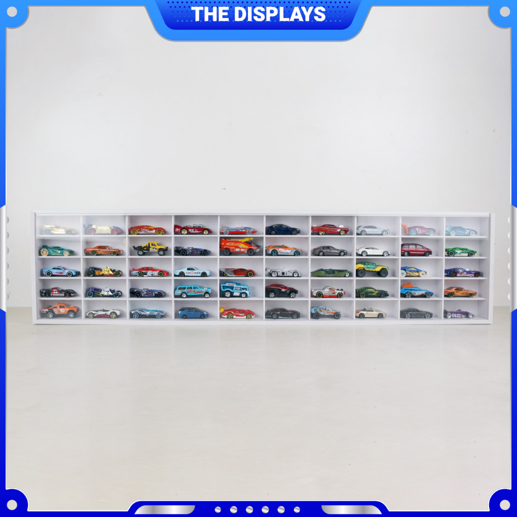 Jual Rak Hotwheels Isi 50 Rak Diecast PVC Board Model Memanjang Polos ...