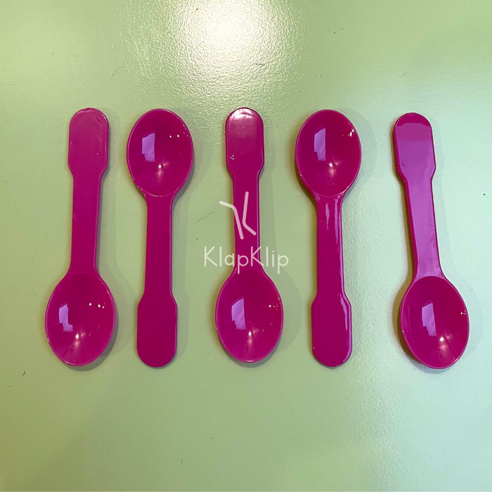 Jual 100pcs Sendok Jelly Plastik / Sendok Plastik Ice Cream / Sendok ...