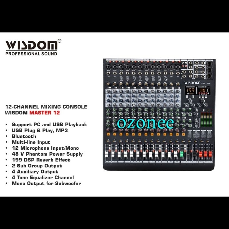 Jual Mixer Audio Wisdom Master 12 Original 12 Channel Garansi 1 Tahun ...