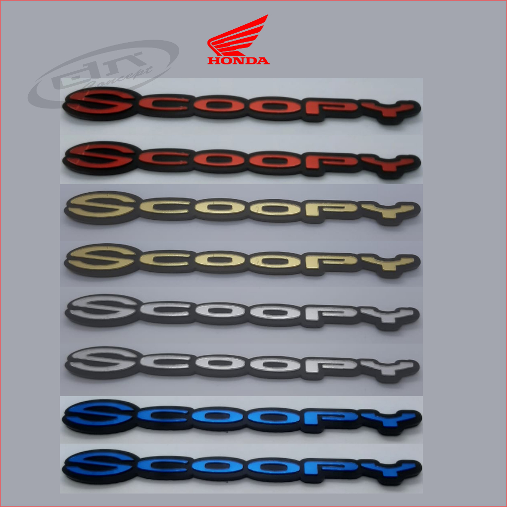 Jual Emblem Honda SCOOPY Timbul Logo Motor 3D Akrilik Variasi Asesoris ...