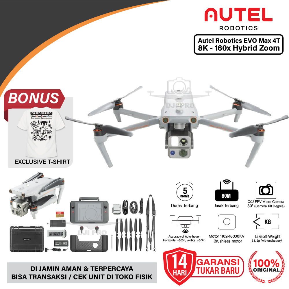 Jual Autel Robotics EVO Max 4T Industrial Drone 8K - 160x Hybrid Zoom Resmi | Shopee Indonesia