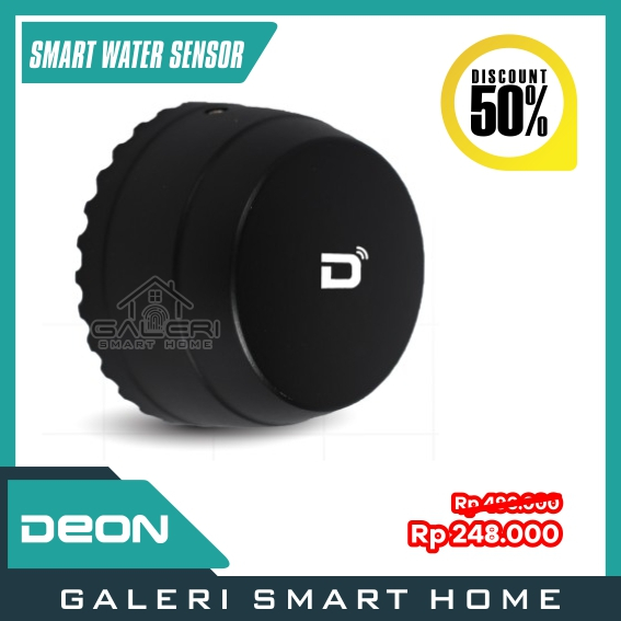 Jual Smart Water Leak Sensor DEON Black Smart Home Pendeteksi Kebocoran ...