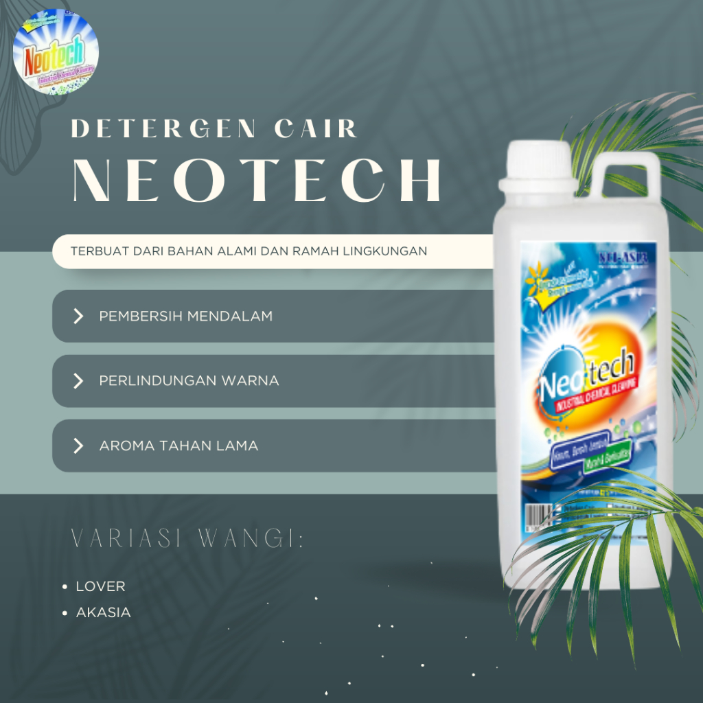 Jual NEOTECH Sabun Detergen cair Laundry Liquid detergen 1LITER ...