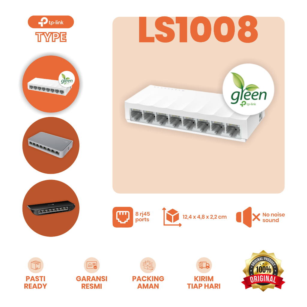 Jual TP Link LS1008 SF1008D SG1008D Switch Hub 10/100Mbps 8 Port ...