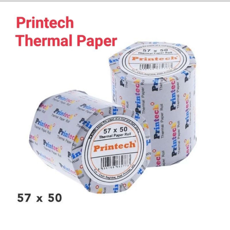 Jual PRINTECH KERTAS STRUK THERMAL 57 X 50 MM | Shopee Indonesia
