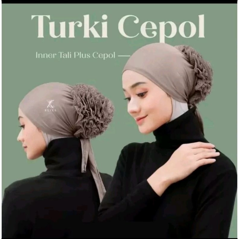 Jual Inner Hijab Turki Cepol Bunga Brokat | Inner Ciput Turki Ikat ...