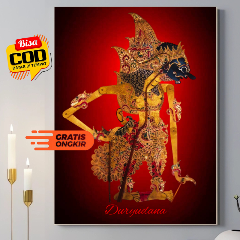 Jual Poster Wayang Kulit Duryudana Untuk Hiasan Dinding Atau Pajangan ...