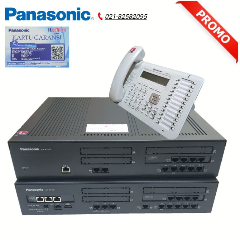 Jual IP-PBX Panasonic KX-NS300 / KX-NS300BX Kap. 6 Line 2 DPT 64 Ext Analog + 1 Unit KX-DT543 IT ...