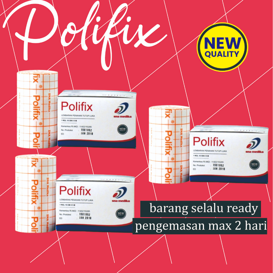 Jual POLIFIX PLESTER PENAHAN TUTUP LUKA 10CM X 5M | Shopee Indonesia