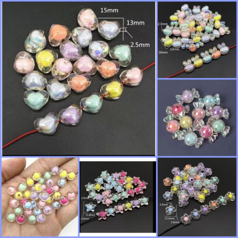 Jual Manik Manik Kristal Motif Transparan Bentuk Lucu Bahan Kerajinan ...