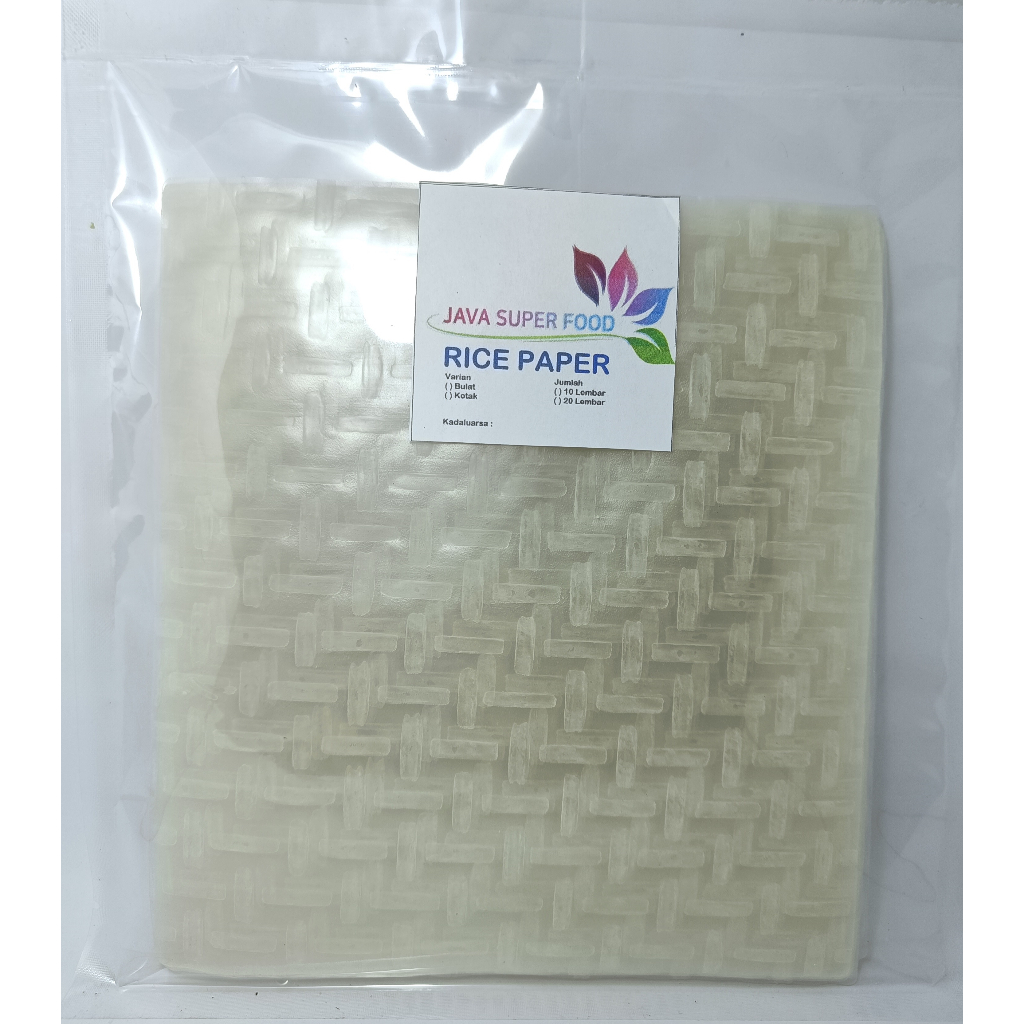 Jual Rice Paper Varian BULAT/ KOTAK 50/ 40/ 30/ 20/ 10 Lembar / Banh ...