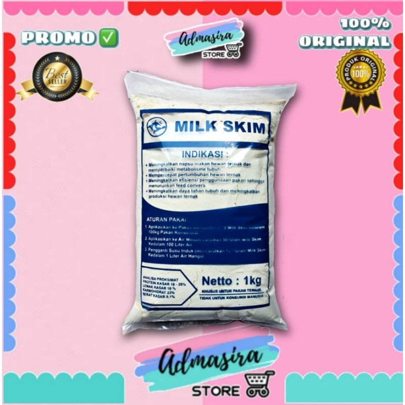 Jual Susu Skim TERMURAH 1 kg Susu Anak Kambing Sapi Susu Ternak 1kg ...