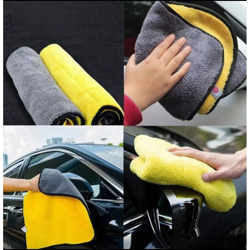 Jual KAIN LAP MOBIL MICROFIBER 25 X 25 / KAIN LAP KUNING SERBAGUNA ...