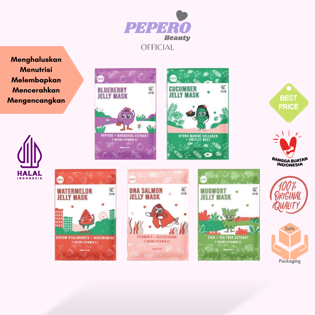Jual SYB Jelly Mask 10g - Face Mask Masker Wajah | Shopee Indonesia
