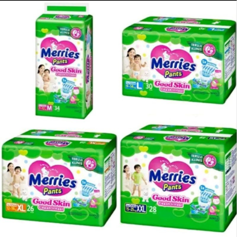 Jual Popok Merries All Size NB S M L XL XXL Harga Murah Free Ongkir ...