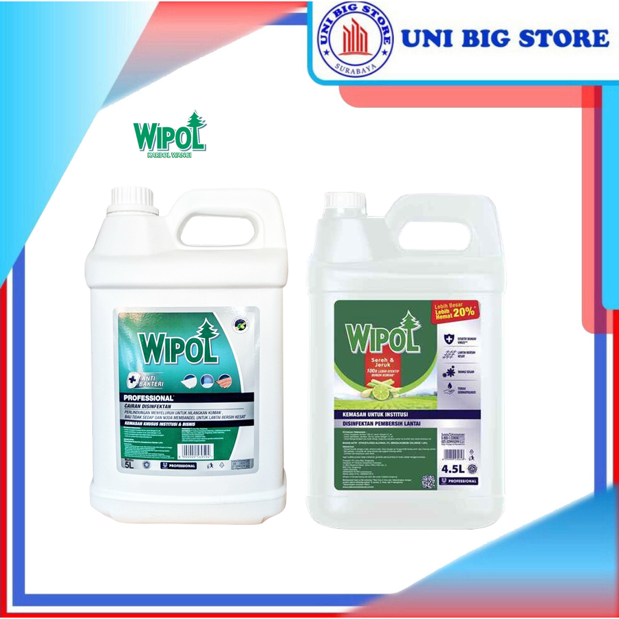 Jual Wipol Professional Karbol Sereh 5 Liter dan 4.5 Liter Floor ...