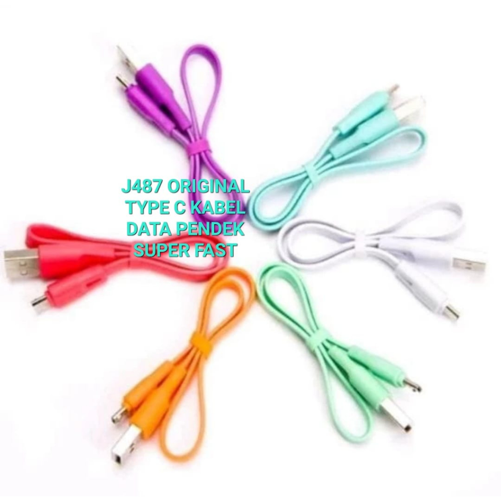 Jual J487 ORI CABLE cas casan KABEL DATA PENDEK POWERBANK USB TIPE TYPE ...