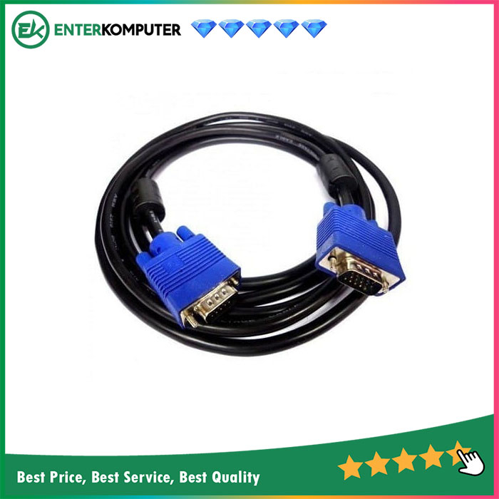 Jual Kabel VGA To VGA 5 Meter -Merk Netline | Shopee Indonesia