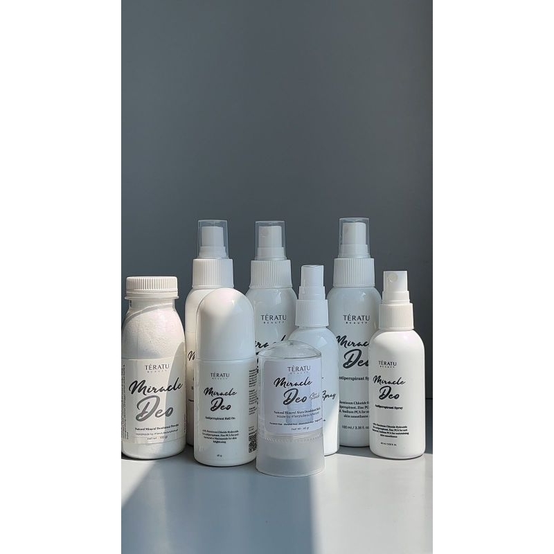 Jual MIRACLE DEO POWDER, SPRAY, & STICK TERATU BEAUTY | Shopee Indonesia