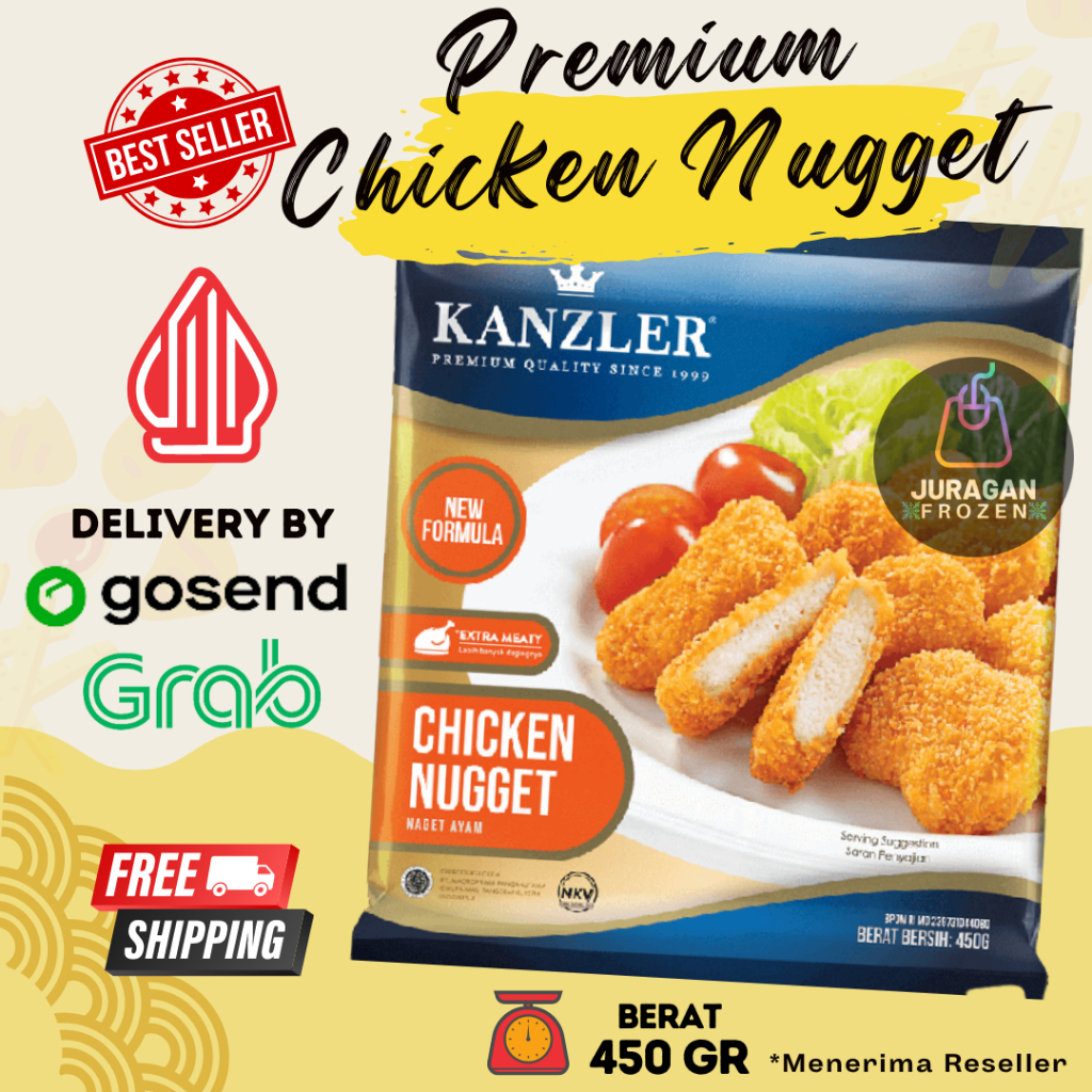Jual NUGGET KANZLER EXTRA MEATY ORIGINAL / CHICKEN NUGGET KENZLER ...