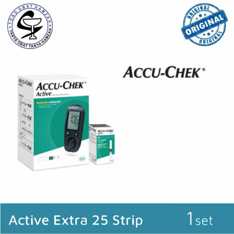 Jual Accu-Chek Active Pack (Meter + Strip 25S + Pen + Lancet 10S ...