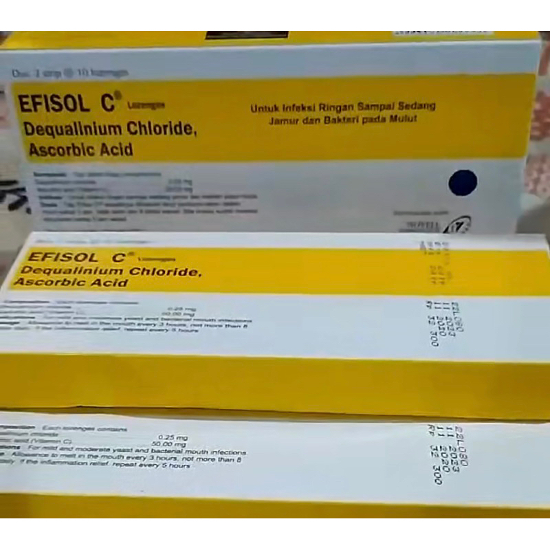 Jual Efisol tablet hisap (untuk radang tenggorokan dan sariawan ...