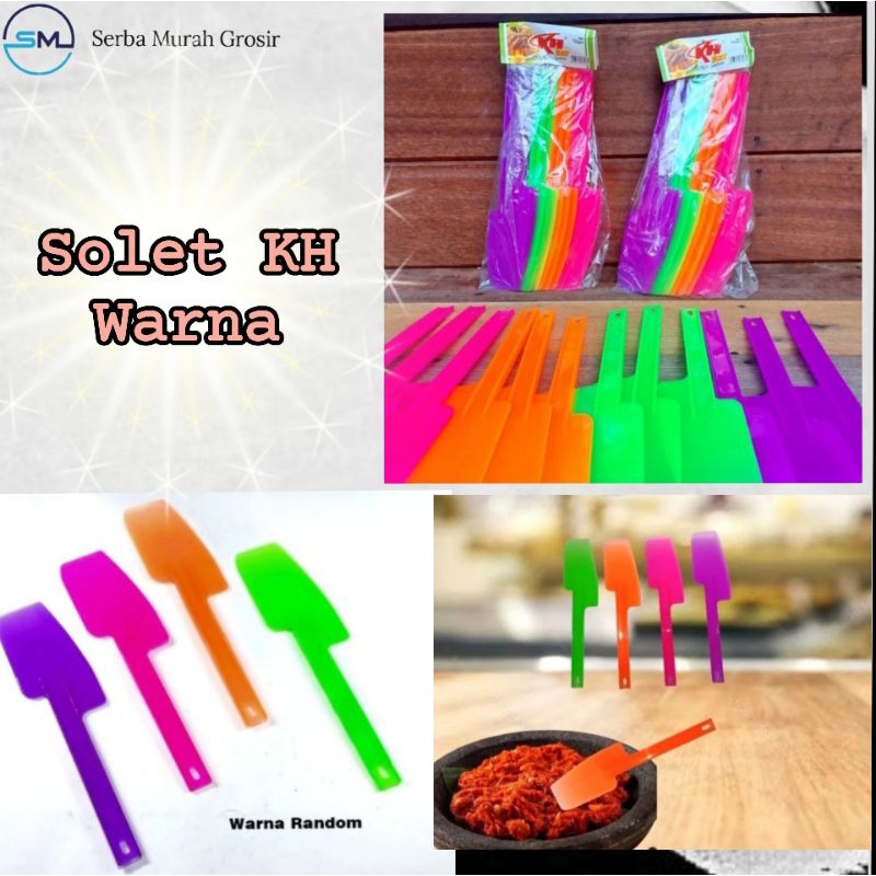 Jual spatula sambel/spatula Bumbu/Solet Plastik/Solet KH Warna | Shopee ...